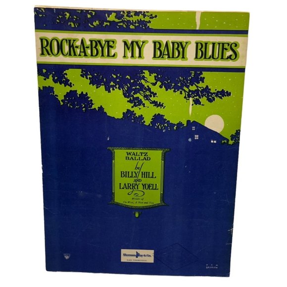 Office | Rockabye My Baby Blues Vintage Piano Sheet Music Waltz Ballad ...